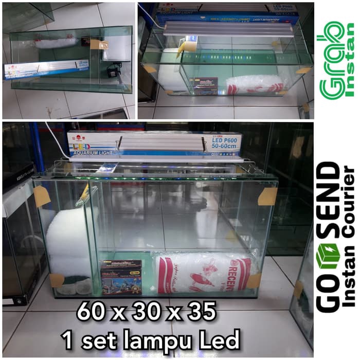 Jual Aquarium 60x30x35 filter samping 1 set | Shopee Indonesia