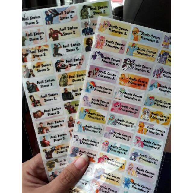 Jual 120pcs sticker nama / label nama / sticker label nama anak ...