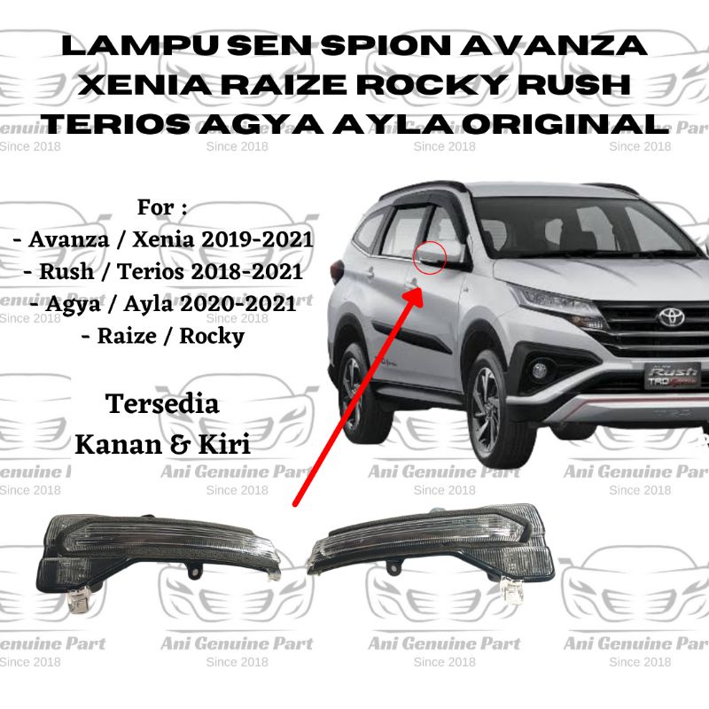Jual Lampu Riting / Lampu Sein Sen Spion Avanza Xenia Rush Terios Agya Ayla Raize Rocky ORIGINAL ...