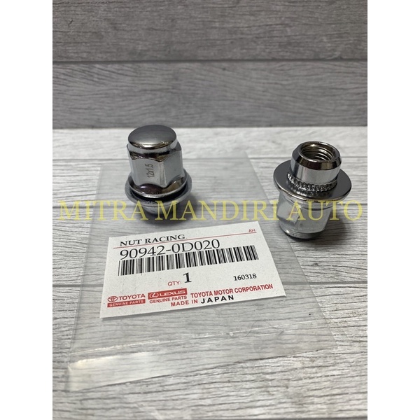 Jual NUT MUR RACING BAUT RODA TOYOTA YARIS VIOS SIENTA ASLI CHROME HIGH ...