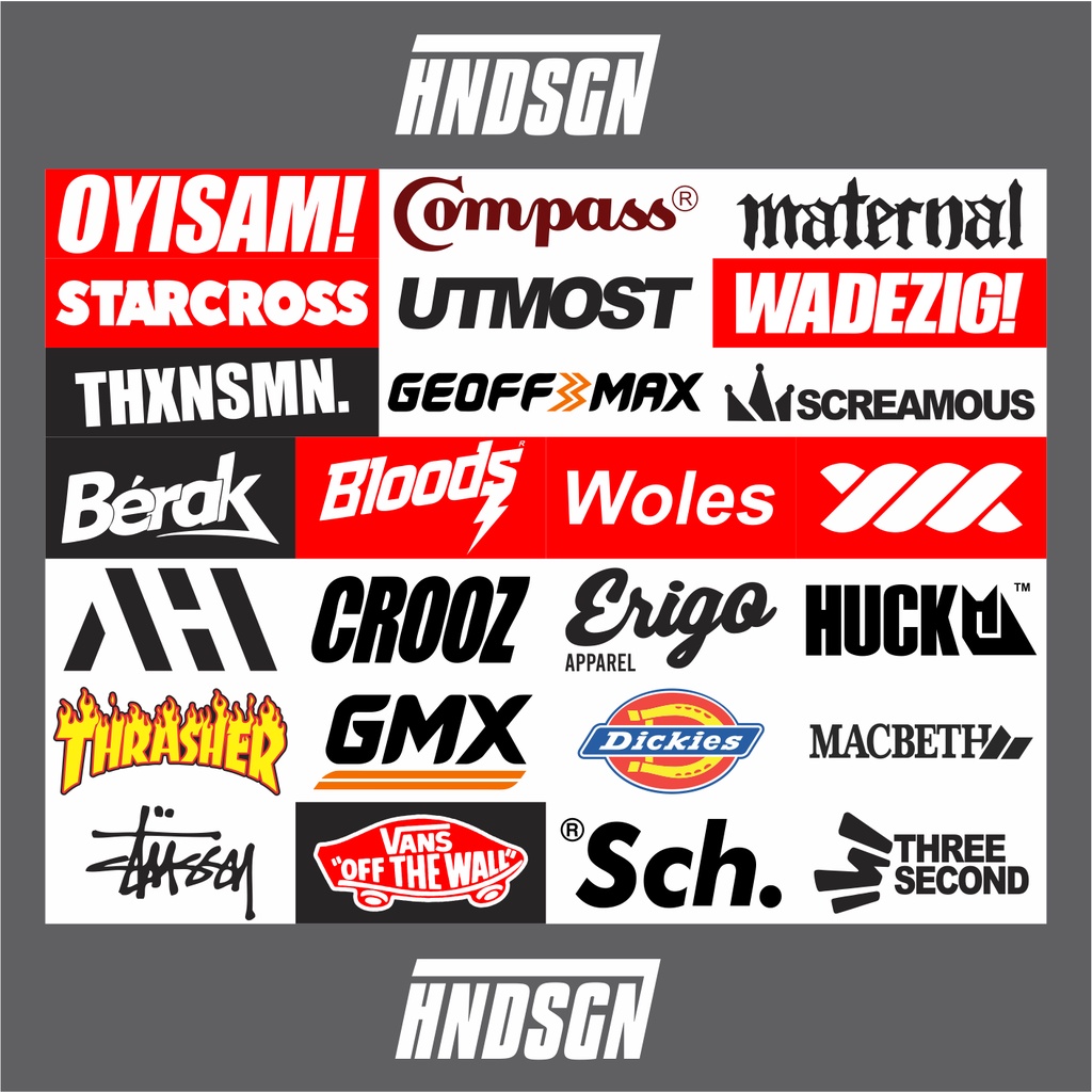 Jual Stiker Distro / Brand Lokal / Hypebeast - Erigo Ahha Dickies Vans ...