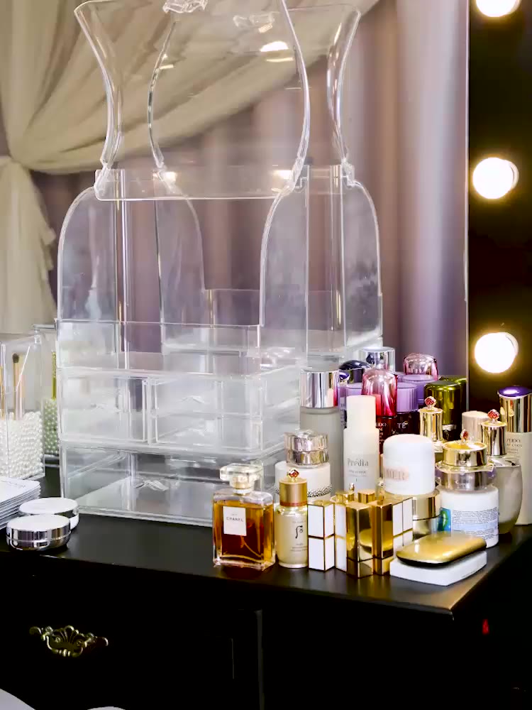 Jual ONE-K132 Rak Kosmetik Dengan Laci Anti Debu Tempat Make Up ...