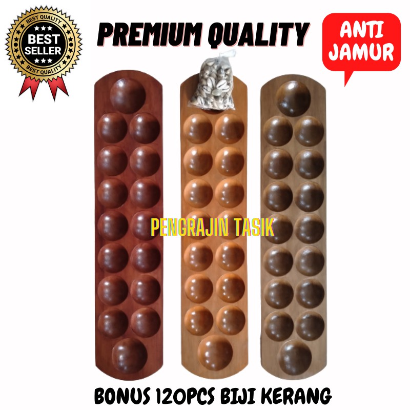 Jual Congklak Kayu Mengkilap +120 Biji Kerang Asli Mainan Anak ...