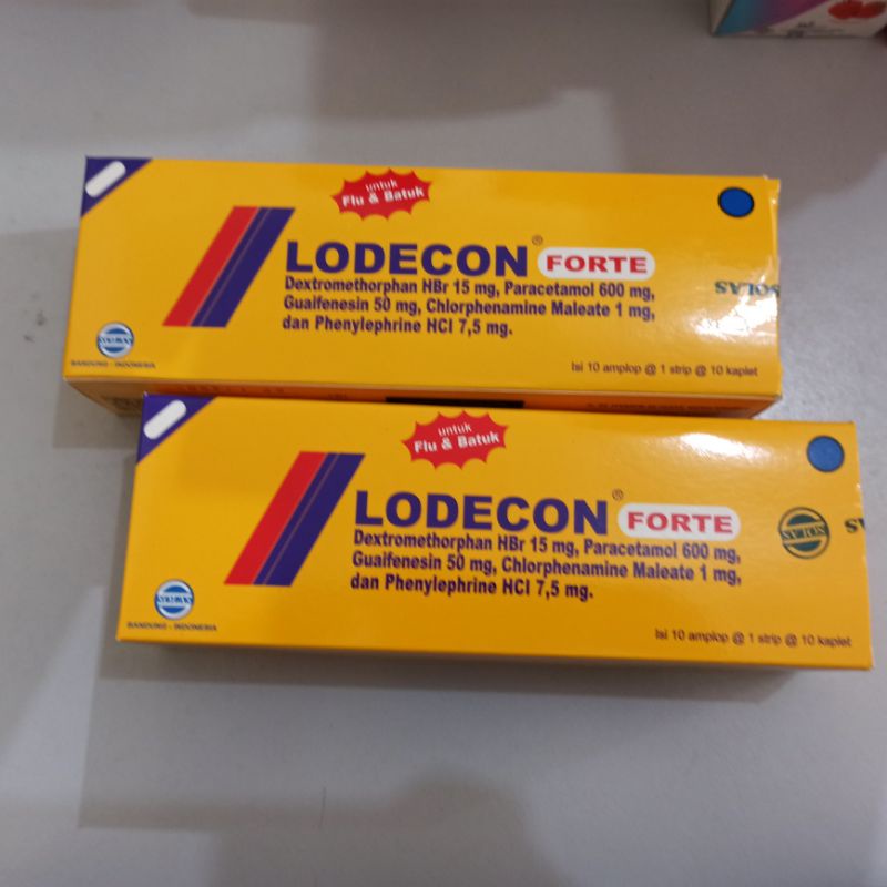 Jual Lodecon Forte Obat Batuk Flu Demam 1BOX (100 Tablet) | Shopee ...