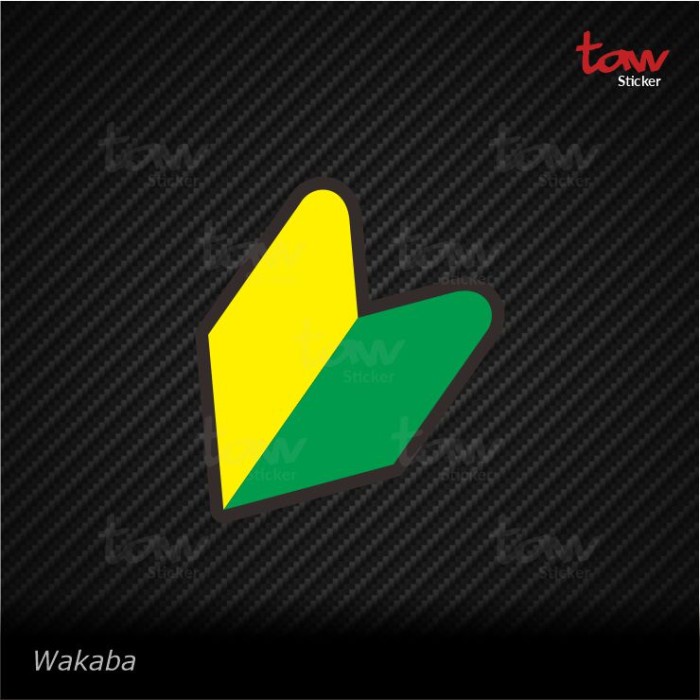 Jual Wakaba Cutting Sticker Stiker mobil motor Japan JDM Green Driver ...