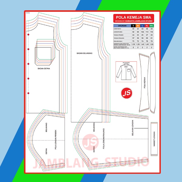 Jual Pola Jiplak Seragam Sekolah SMA Perempuan [Pola Baju Jamblang Studio] | Shopee Indonesia