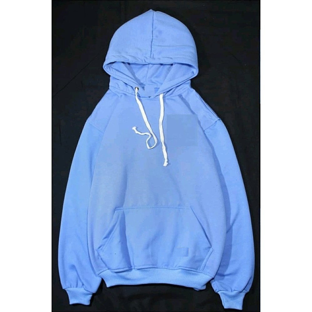 Jual hoodie polos warna biru muda pastel biru baby ready S M L XL XXL ...