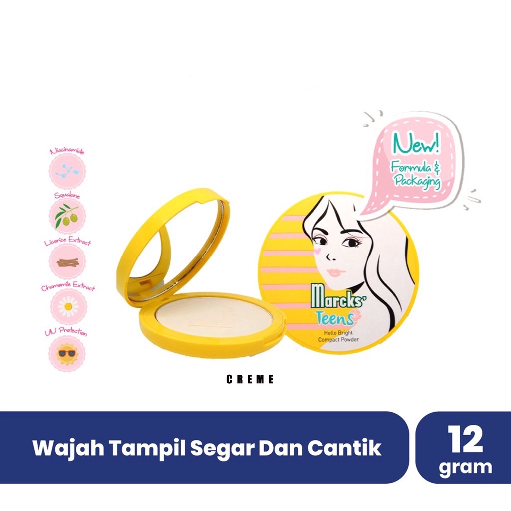 Jual MARCK'S Marcks Teens Compact Powder 12g - Bedak Padat | Shopee ...