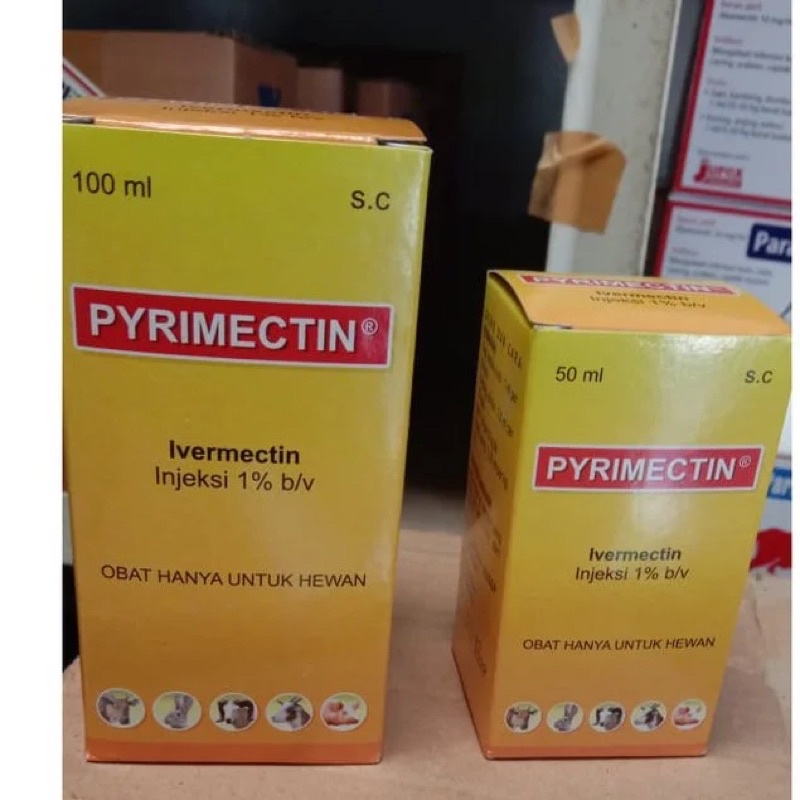 Jual PYRIMECTIN INJEKSI 100 ml - obat cacing gudig scabies gurem hewan ...