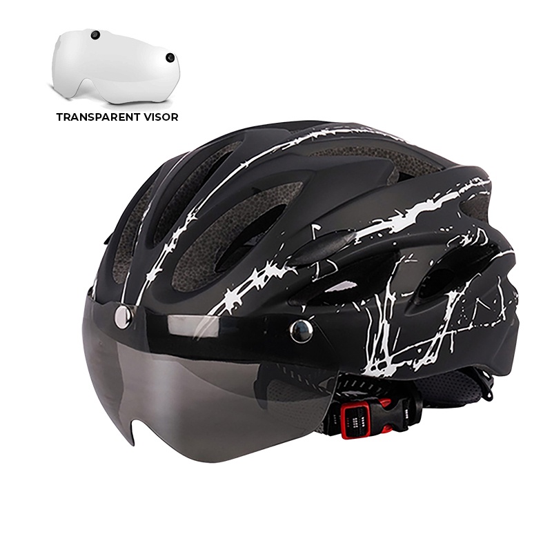 Jual Helm Sepeda Double Visor Helem Helmet Sepeda Road Bike MTB Lipat ...