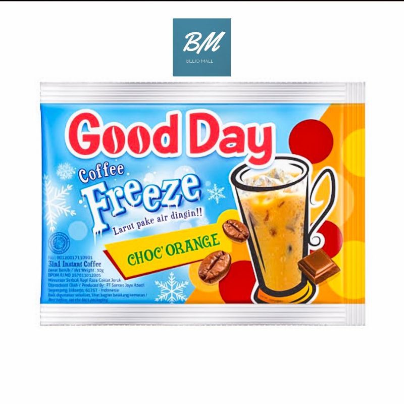 Jual Good Day Freeze Choc Orange 1 Renceng isi 10 Sachet x 30 gr / Kopi ...