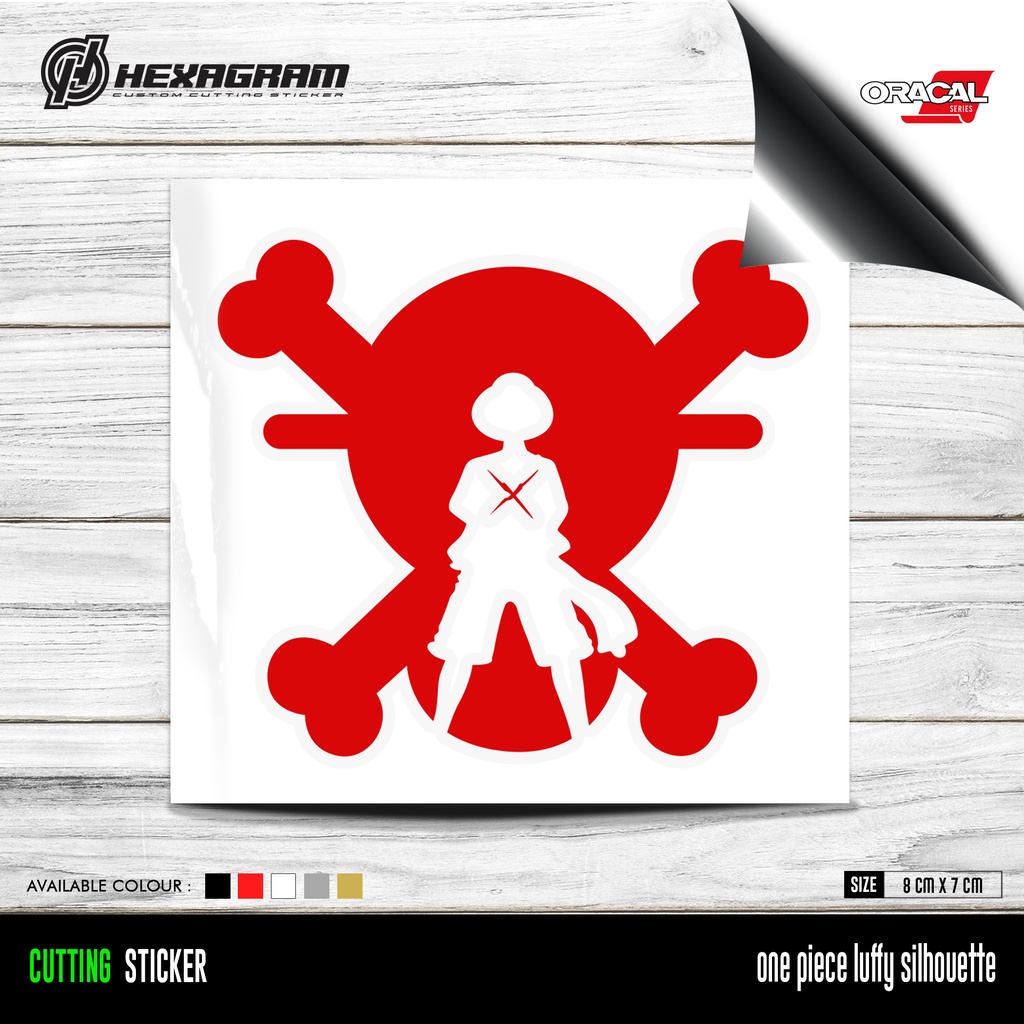 Jual Cutting Sticker One Piece Skull Luffy Silhouette | Stiker Cutting ...