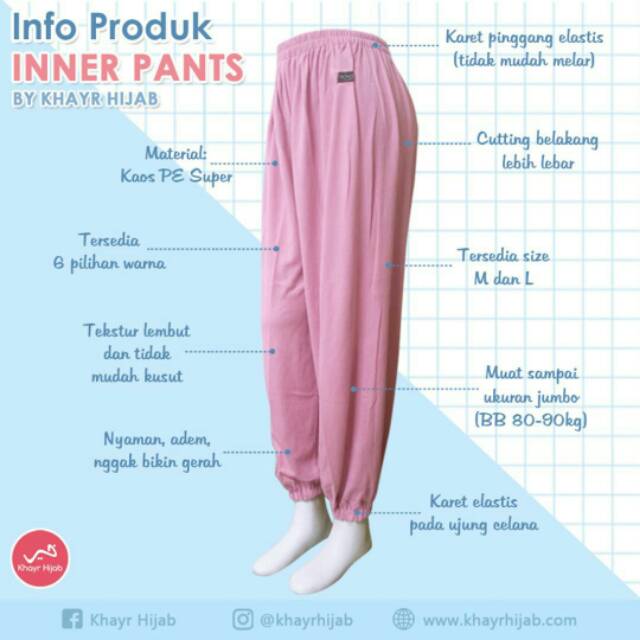 Jual Khayr Hijab - Khayr - Inner Pants - Inner Pants Khayr - Inner Pants Kaos | Shopee Indonesia