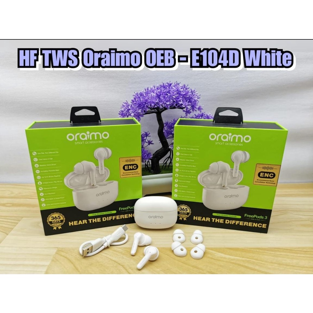 Jual Oraimo TWS Bluetooth Freepods 3 OEB-E104D Wireless Oraimo Earphone ...