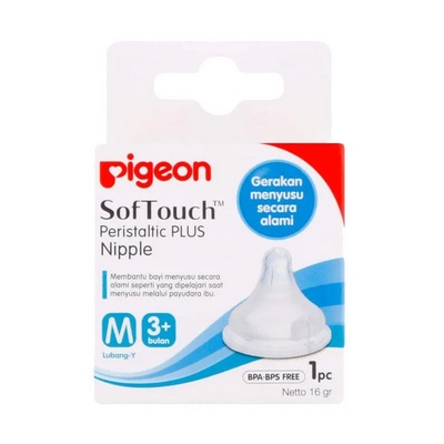 Jual Pigeon Soft Touch Peristaltic Plus Nipple S, M, L, LL (Wide Neck) Dot Bayi | Shopee Indonesia