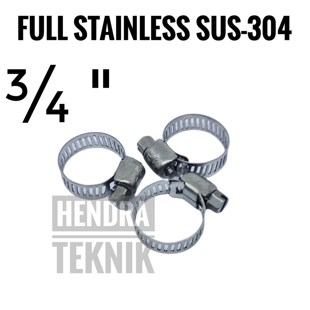 Jual Original Full Stainless Sus 304 3 4 In Taiwan Klem Selang Stenlis