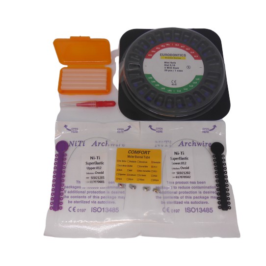 Jual Paket Behel Permanen Resin Eurodontic Warna Biru Tua Transparan ...