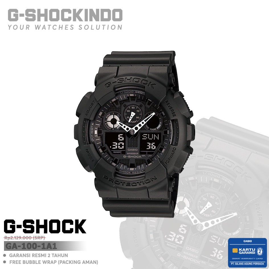 Jual Casio G-Shock GA-100-1A1 / GA-100-1A1DR Original | Shopee Indonesia