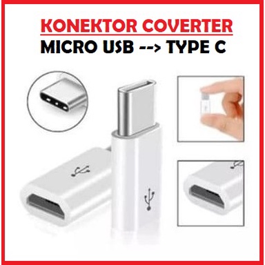 Jual CONVERTER MICRO USB TO TYPE-C / Micro USB Connector to Type C ...
