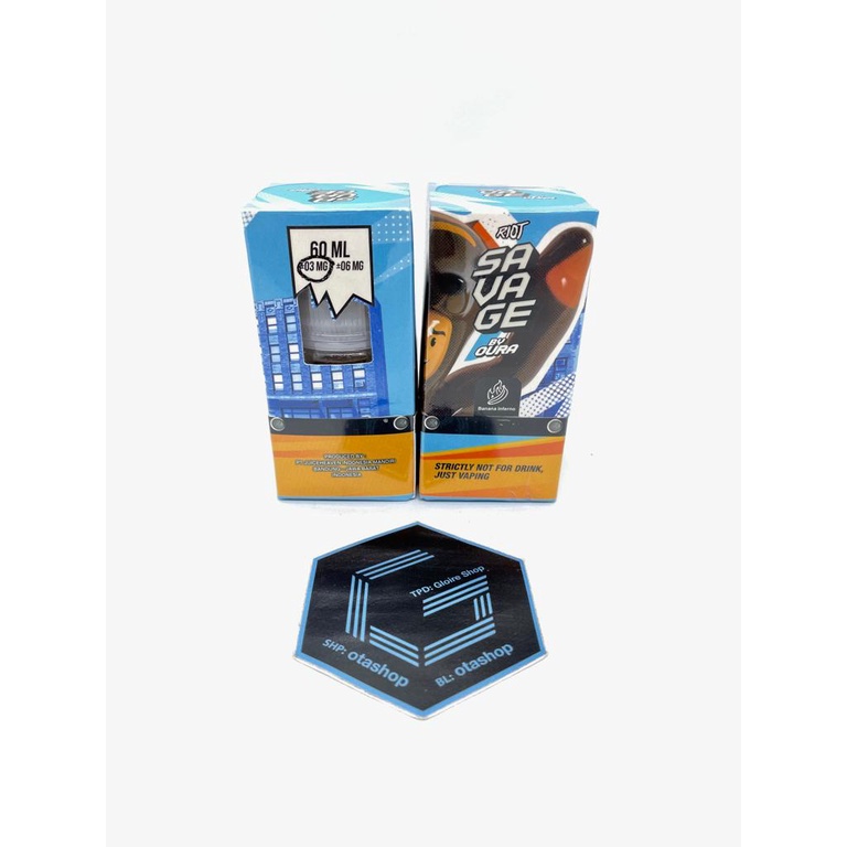 Jual Liquid Savage V1 BANANA INFERNO 60ML by Riot x Oura vape vapor ...