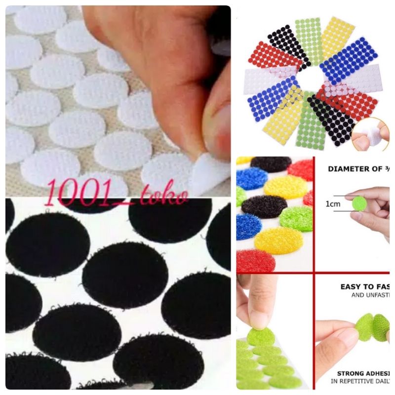 Jual velcro bulat 10/15/20 mm | velcro bulat double side 1/1.5/ 2/2.5 ...