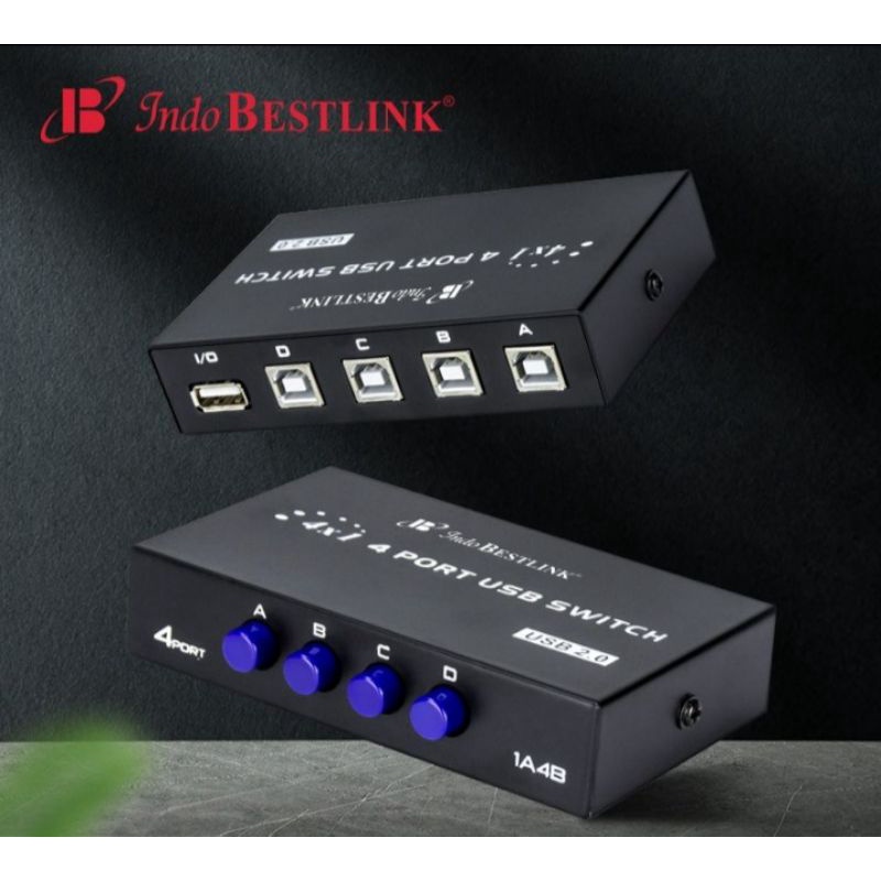 Jual USB data switch printer 4 port manual / manual USB data switch printer 4 port / usb switch ...