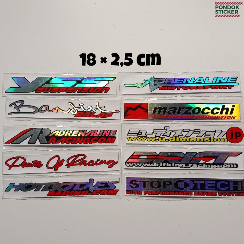 Jual Sticker Cutting YSS Suspension Power Of Racing Adrenaline RACING ...