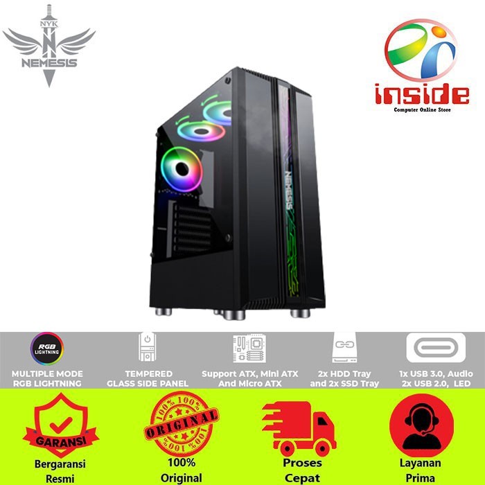 Jual NYK Nemesis Casing Gaming T30 Shadow | Shopee Indonesia