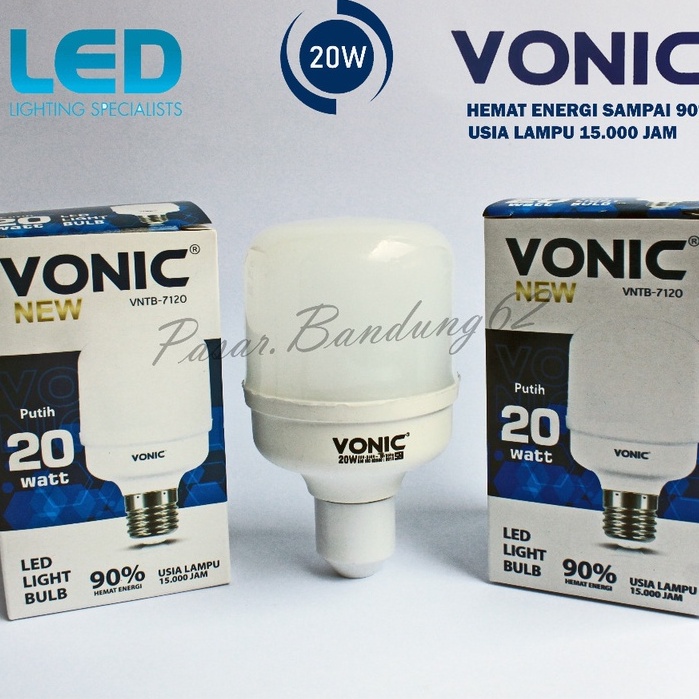 Jual Vonic Lampu LED Bulb watt Tabung Kapsul Super Terang Putih | Shopee Indonesia