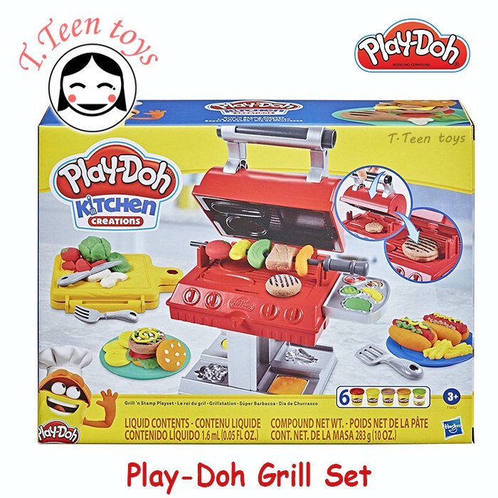 Jual Playdoh Grill playset play doh play set dough playdough mainan ...