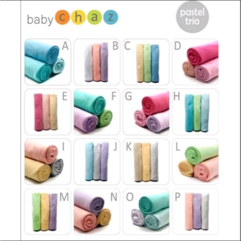 Jual Baby Chaz Bedong Pastel Trio Set Bedong Polos Warna Pastel Isi 3 ...