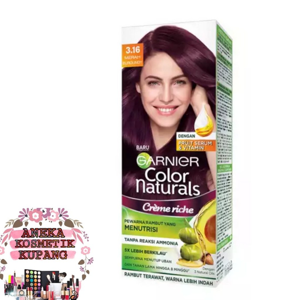 Jual Garnier Color Natural Semir Rambut merah burgundy | Shopee Indonesia