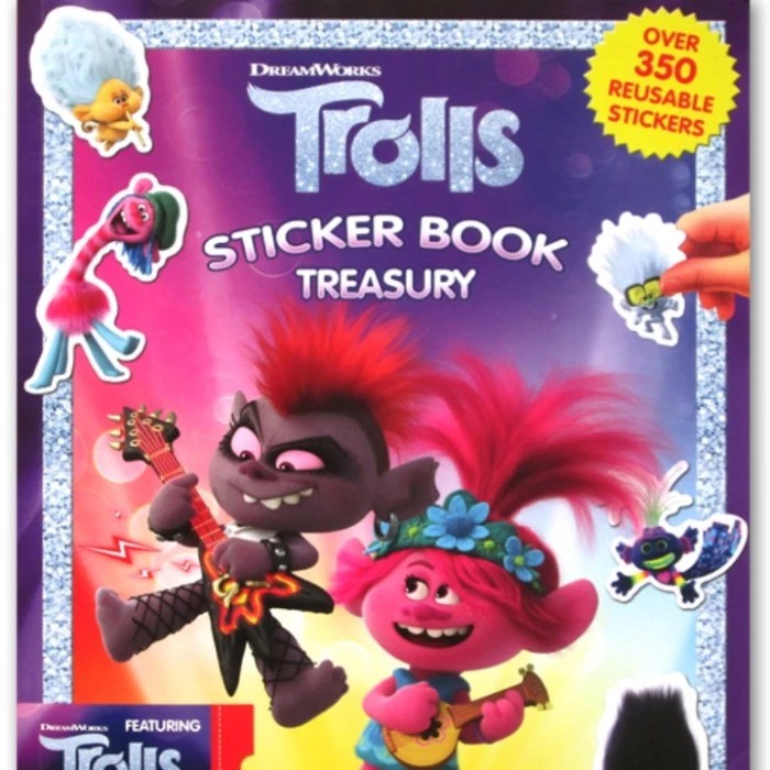 Jual Sticker Book Treasury Dreamworks Trolls with over 350 sticker ...