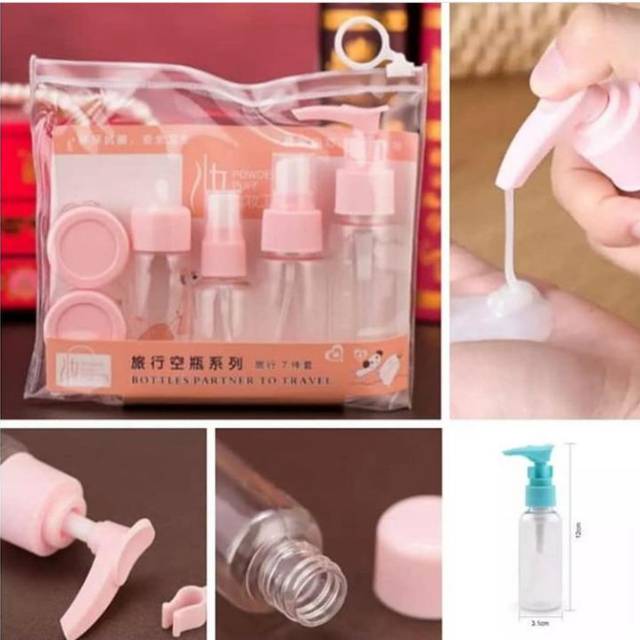 Jual Travel pack mini botol kosmetik isi sesuai gambar | Shopee Indonesia