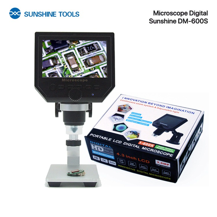Jual MICROSCOPE DIGITAL SUNSHINE DM-600S + LCD 4.3INC UNTUK HANDPHONE ...