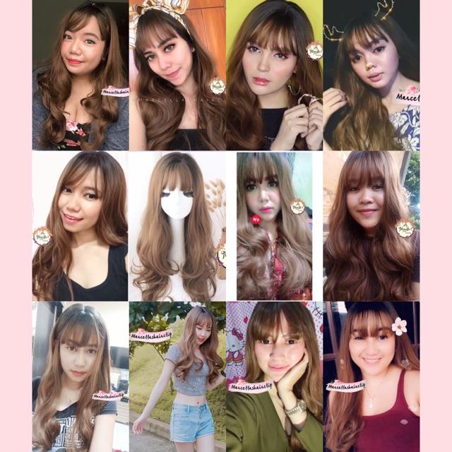 Jual Wig Poni Tipis CURLY WAVE 65cm / Wig Panjang Sepinggang MEREK ...