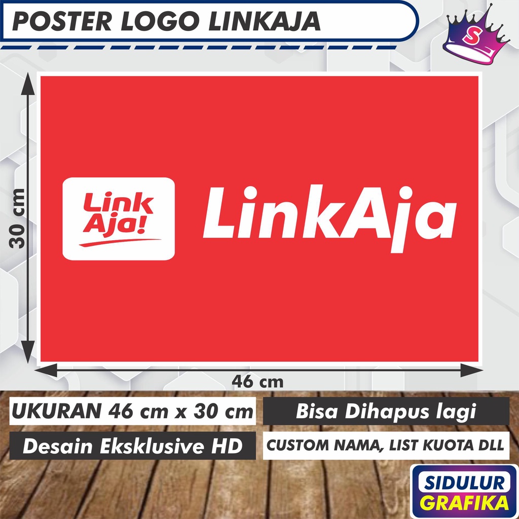 Jual cetak poster A3 informasi logo LinkAja | Shopee Indonesia