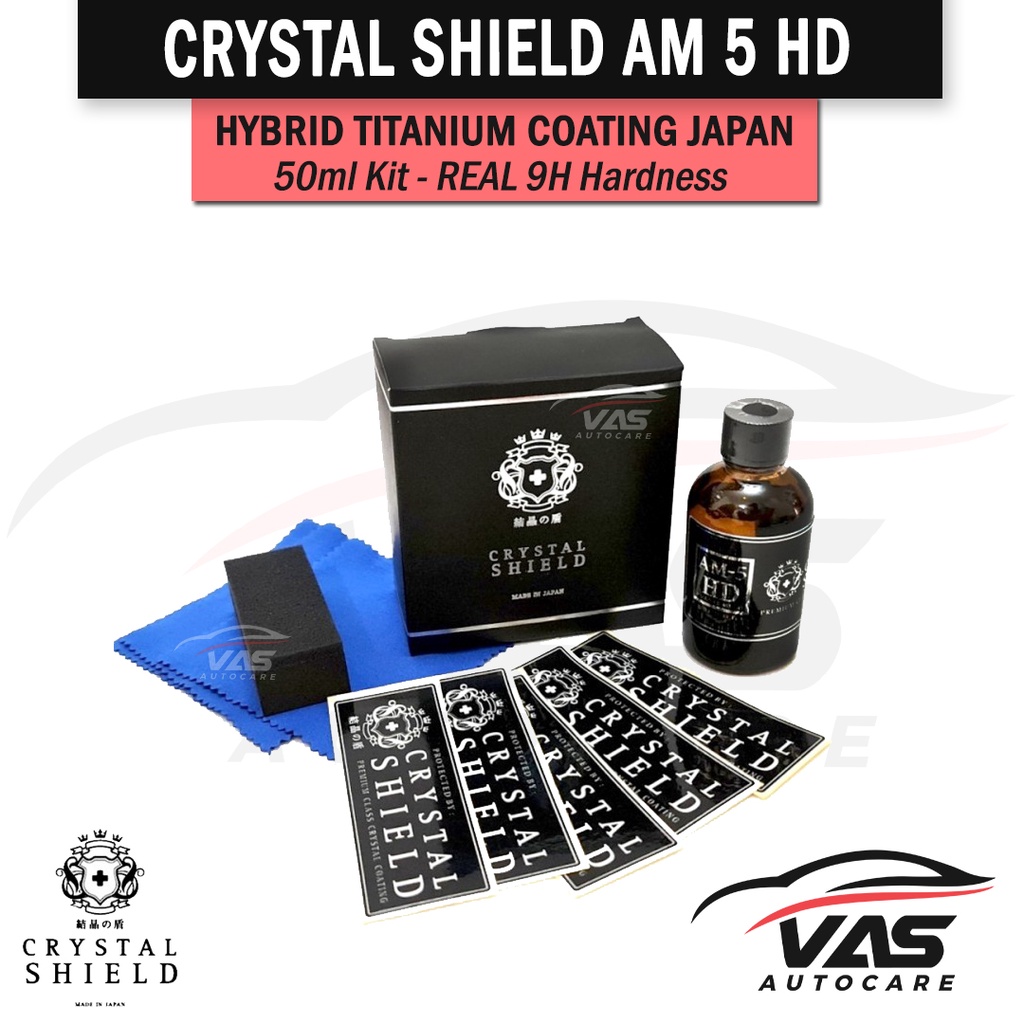 Jual CRYSTAL SHIELD AM-5 HD Nano Ceramic Coating AM5 Made in Japan Kit ...