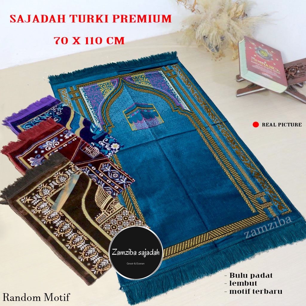Jual Sajadah Turki Turkey Terbaru Sejadah Beludru Bahan Tebal Ukuran ...