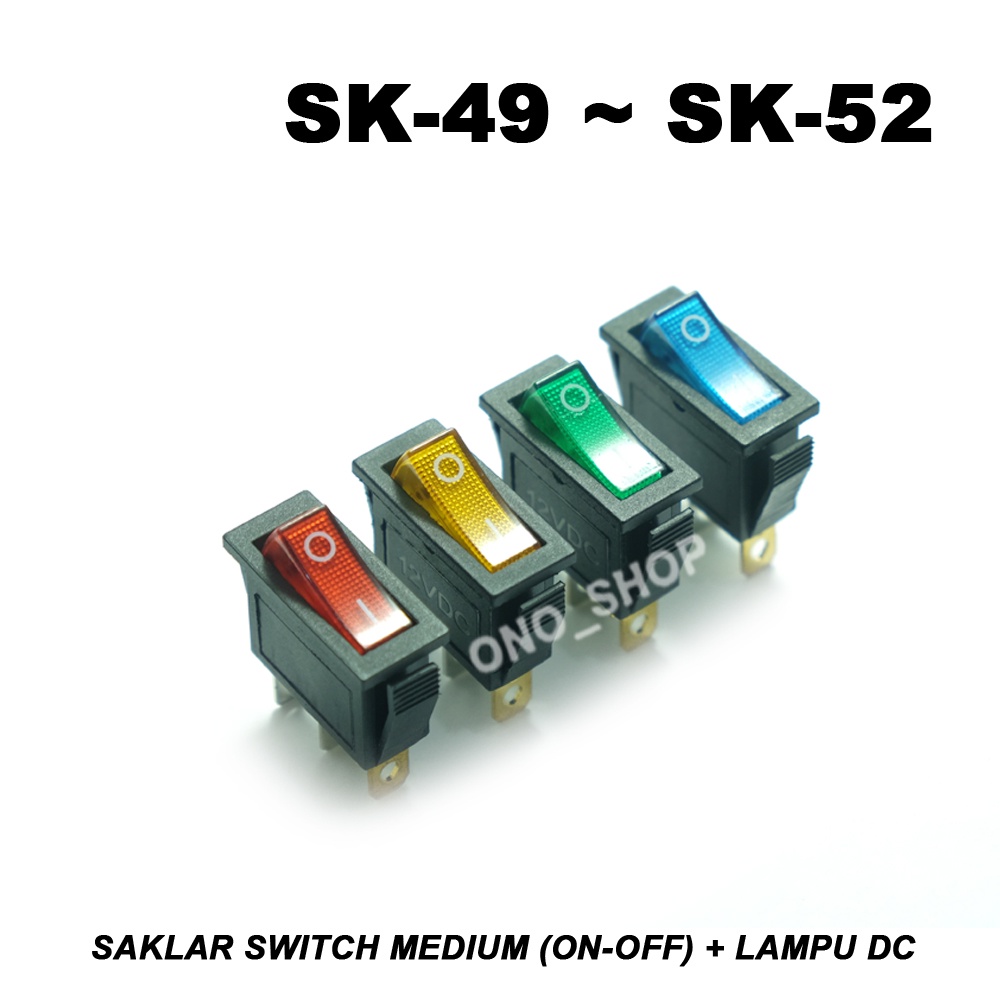 Jual Saklar Switch Medium (ON-OFF) + Lampu DC | Shopee Indonesia