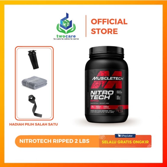 Jual Muscletech Nitrotech Ripped 2lb 2 lbs Whey Protein | Shopee Indonesia