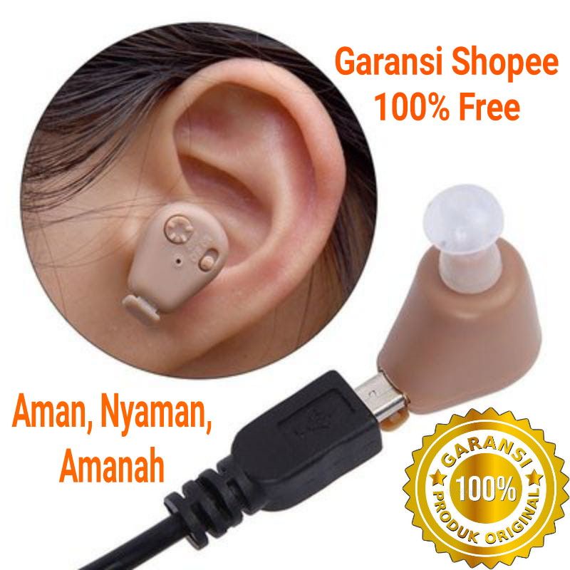 Jual Alat Bantu Dengar Cas Charger Telinga Orang Tua Hearing Aid Mini Pengeras Suara Original ...