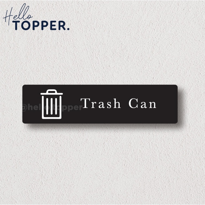 Jual Akrilik Sign Board Label Signage UV Print - Trash Can | Shopee ...