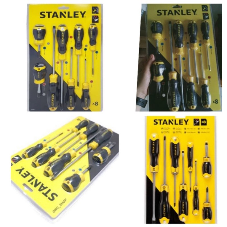Jual Obeng Set STMT66673 Stanley Cushion Grip S/Driver Set 8pcs Stanley ...