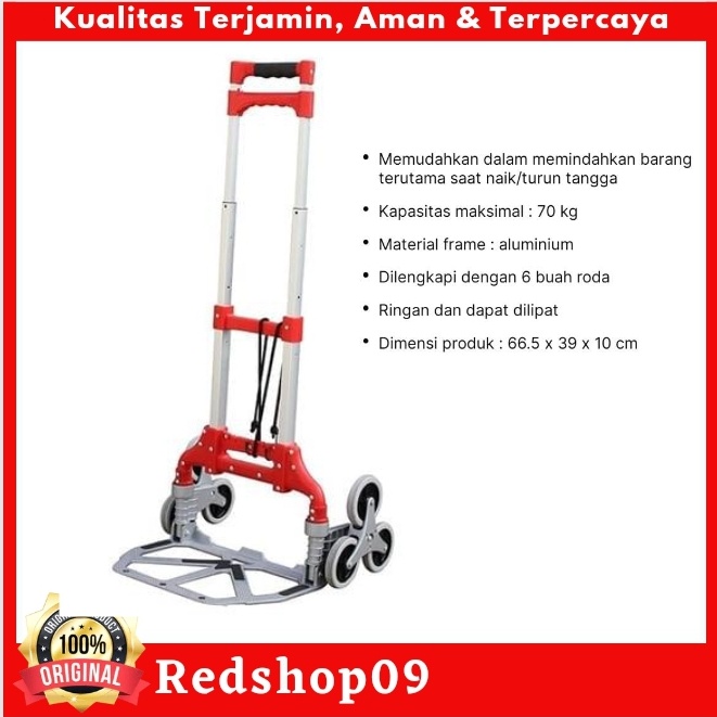 Jual Krisbow Troli Barang Lipat Aluminium 6 Roda 70 Kg/Troli | Shopee ...
