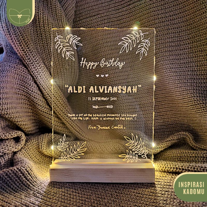 Jual [11.11 BEST SELLER] Lampu Akrilik Custom / Kado Hadiah Acrylic ...