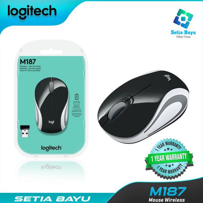 Jual Wireless Mouse Logitech M187 Optical Mouse Bluetooth Komputer Original - Hitam Riyaniumi ...
