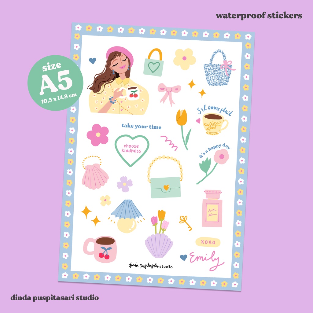 Jual Emily Sticker Sheet A5 | Shopee Indonesia