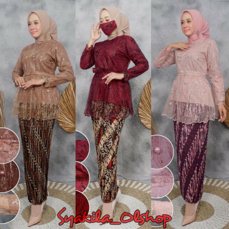 Jual SETELAN KEBAYA BROKAT / KEBAYA WISUDA / KEBAYA PESTA / KEBAYA ...