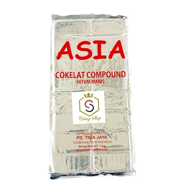 Jual coklat batang ASIA compound COKELAT hitam manis 1KG 1 kg | Shopee ...